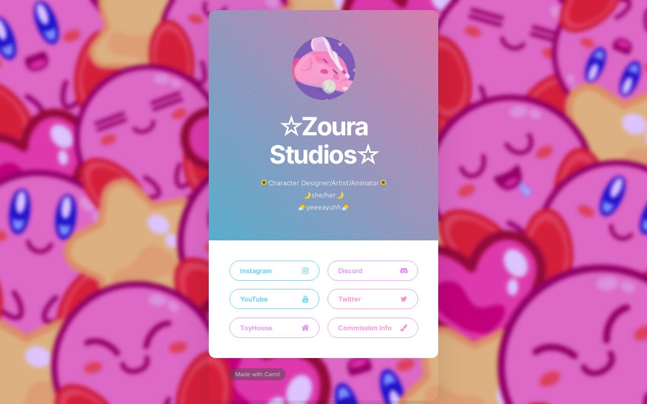 Zoura Studios Carrd
